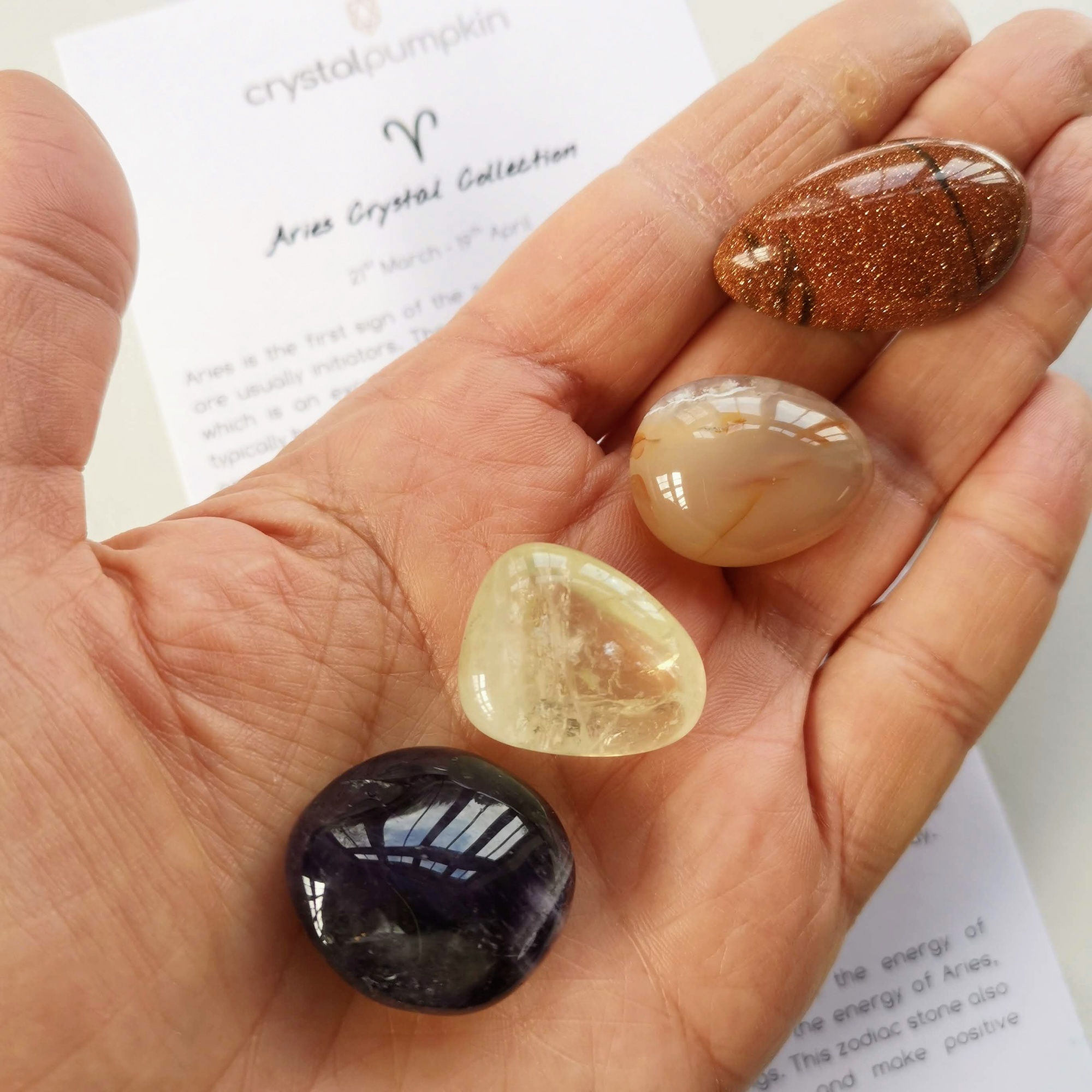Aries Gemstone Crystal Set