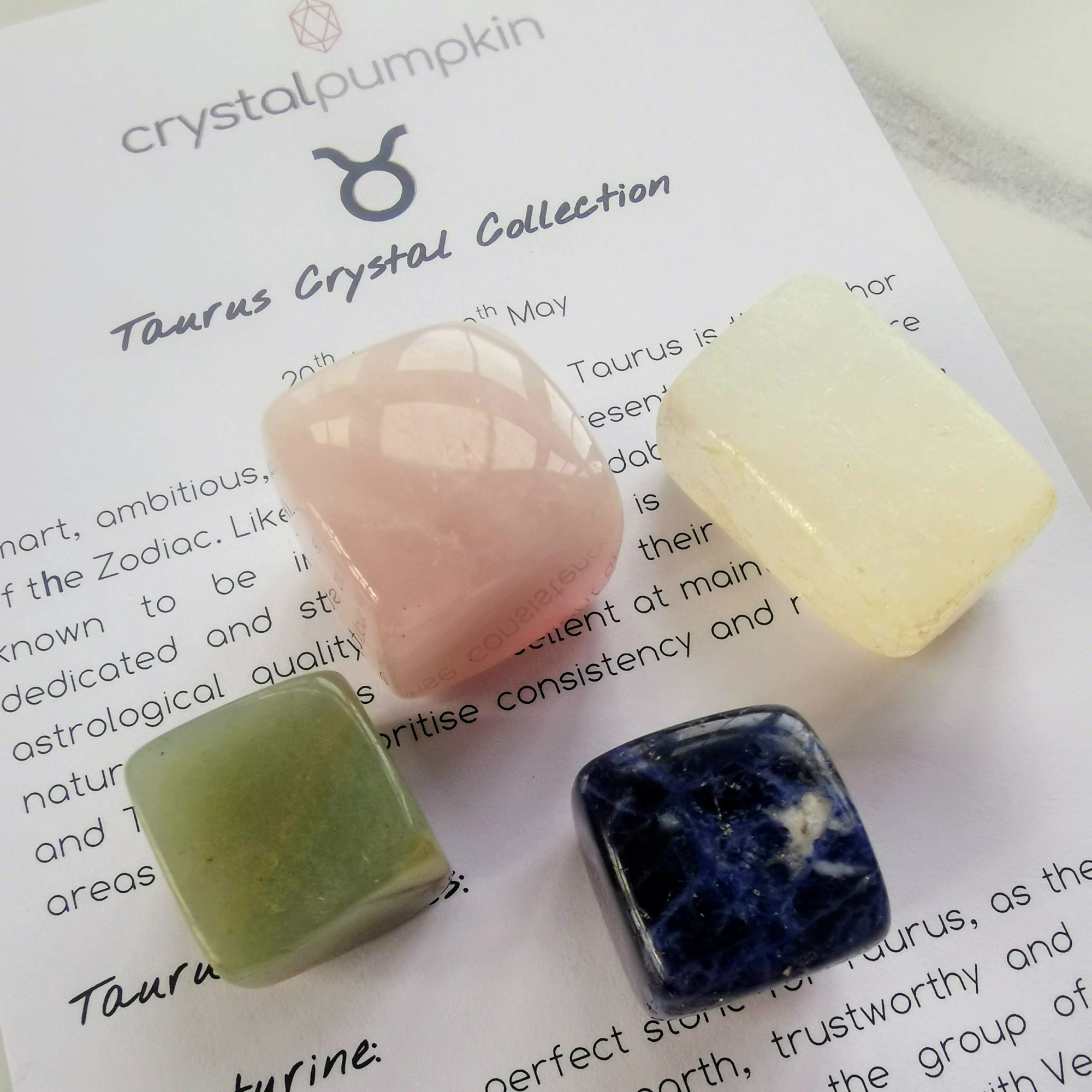 Taurus Gemstone Crystal Set