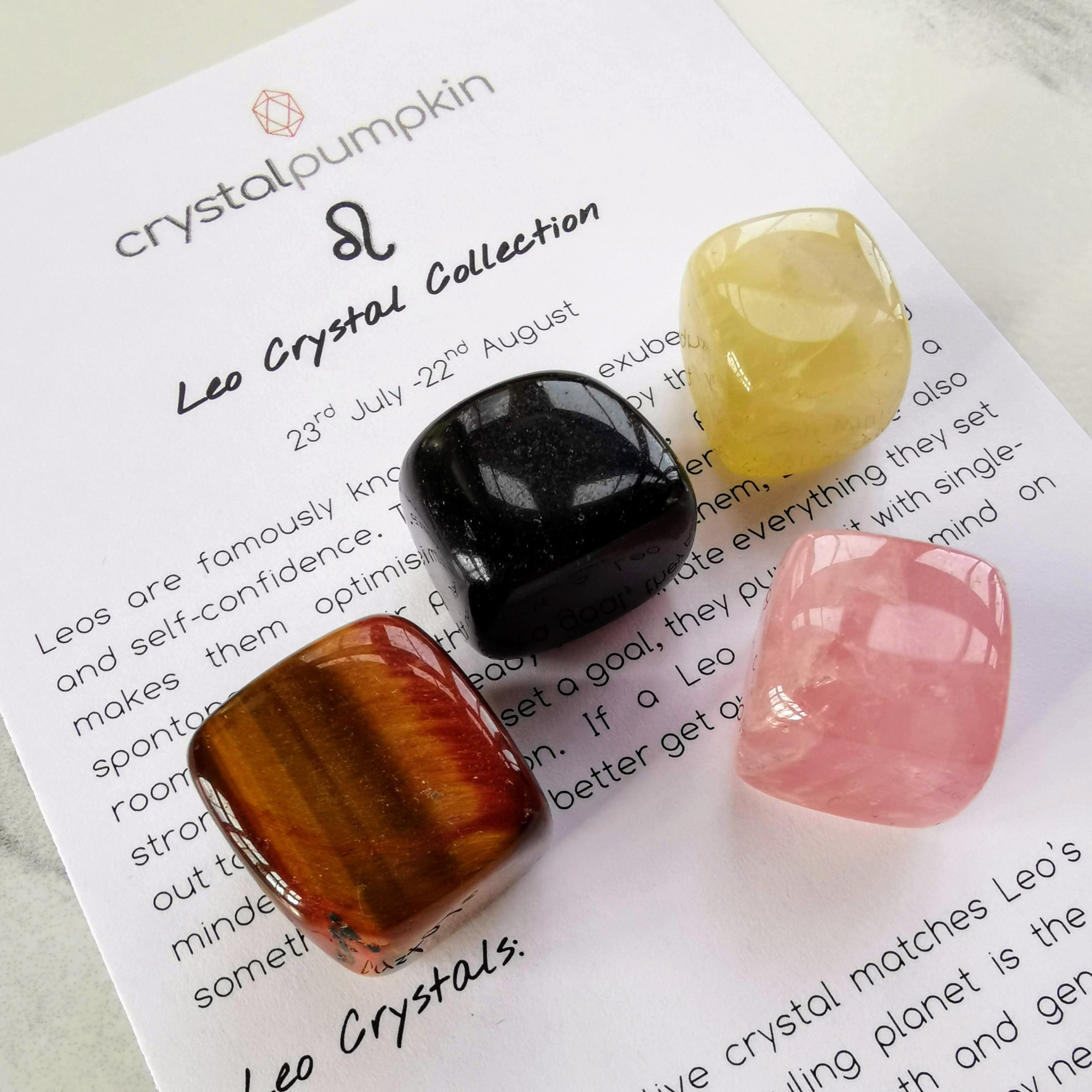 Leo Gemstone Crystal Set