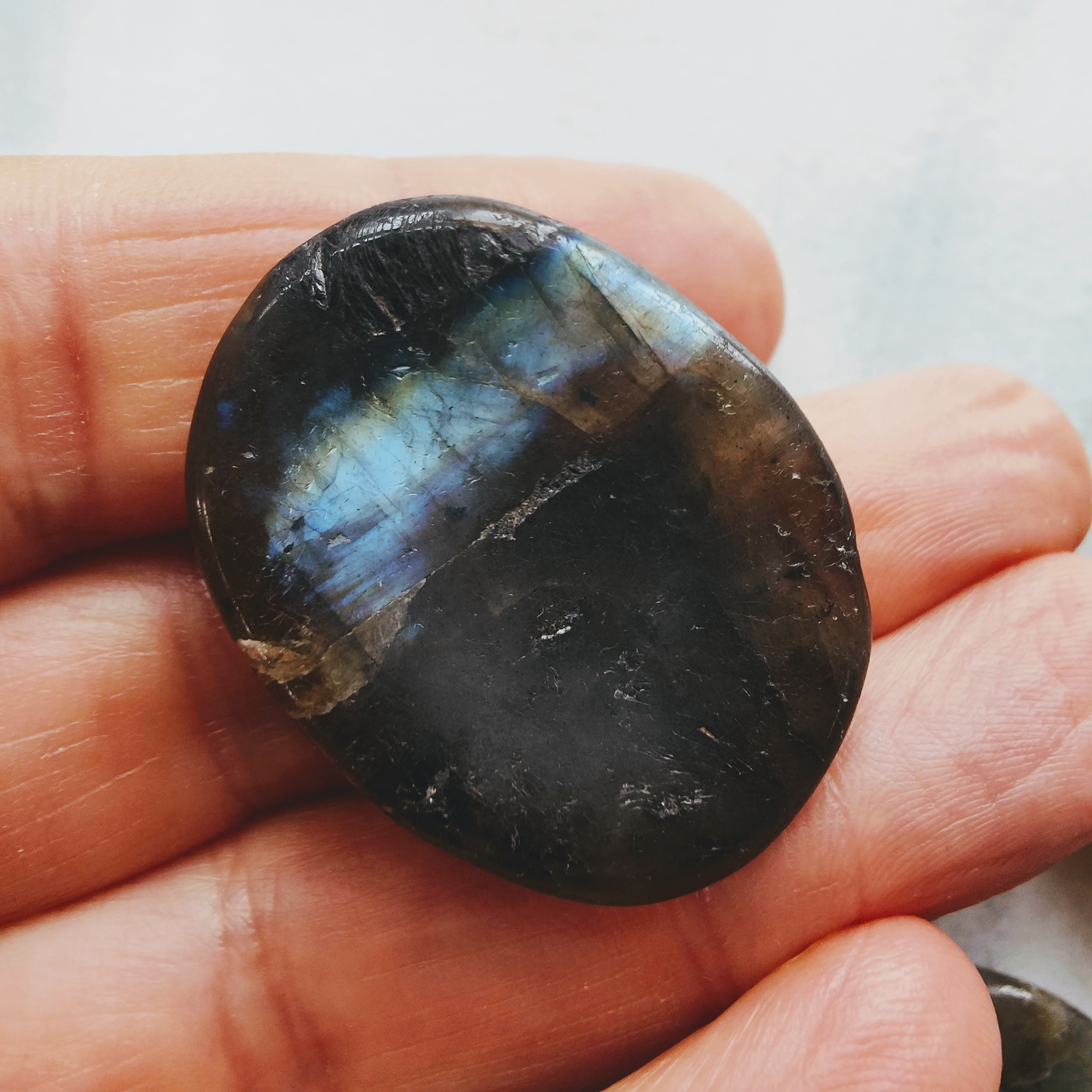 Palm Stone Worry Stone - Labradorite